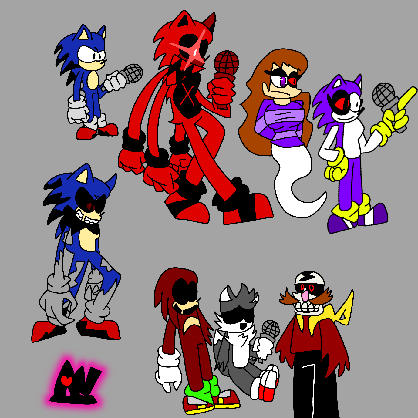 Random Sonic exe characters - ibisPaint