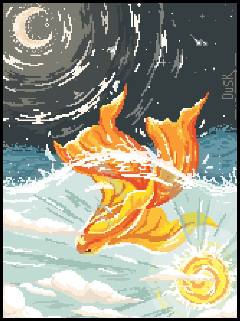 Pixel Gold Fish - ibisPaint