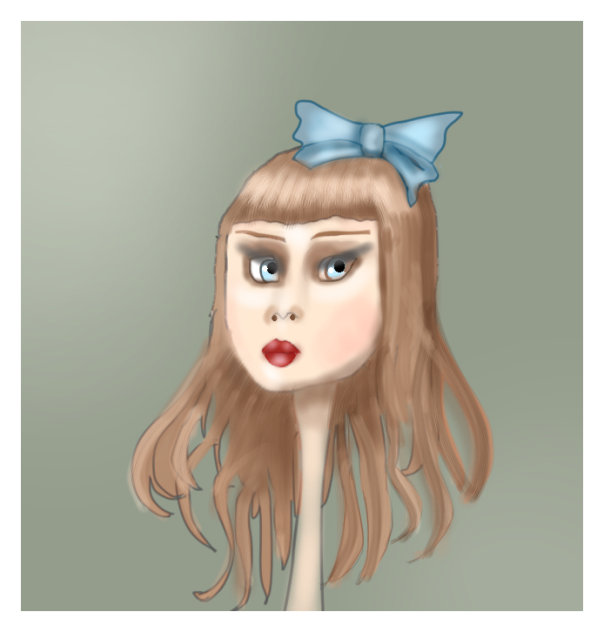 Blue bow - ibisPaint