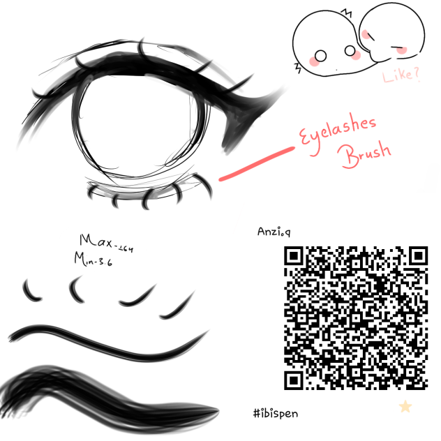 Eyelashes brush - ibisPaint