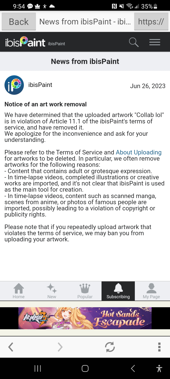 BRO I GOT MY ARTWORK REMOVED 💀 - ibisPaint