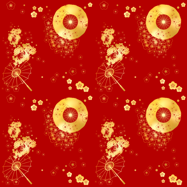 chinese pattern red - ibisPaint