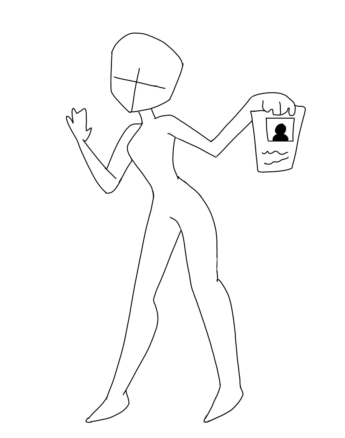 Woman with missing sign (0.1) - ibisPaint