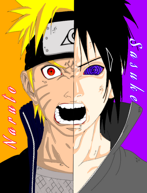 Naruto vs Sasuke - ibisPaint