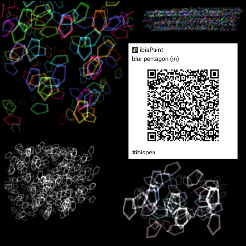 brush qr code ( blur pentagon - 1) - ibisPaint