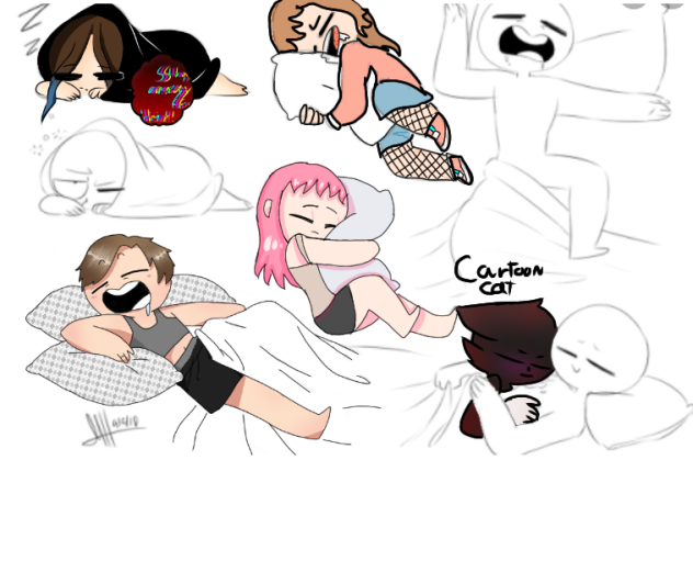 Sleeping collab 💕 - ibisPaint