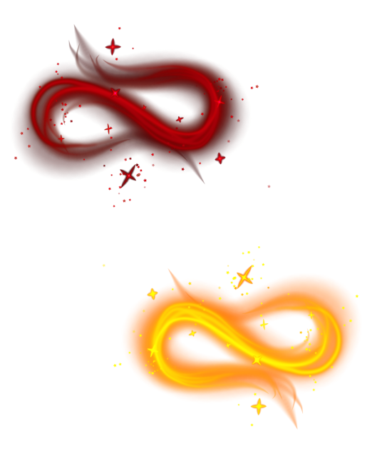 Soft effect magic (blood red and golden) - ibisPaint