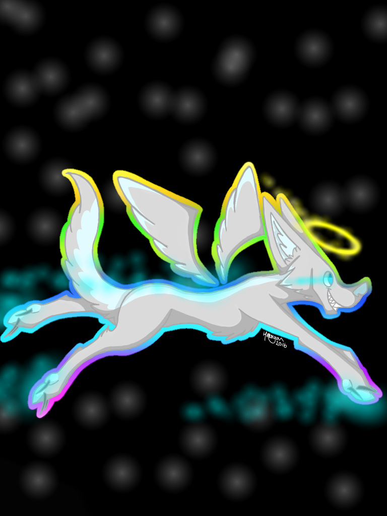 Angel wolf (speed art) - ibisPaint