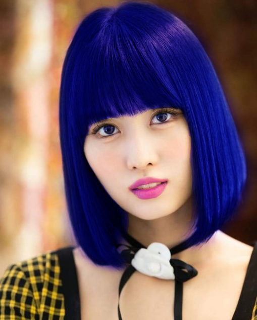 twice momo blue hair 💙 - ibisPaint