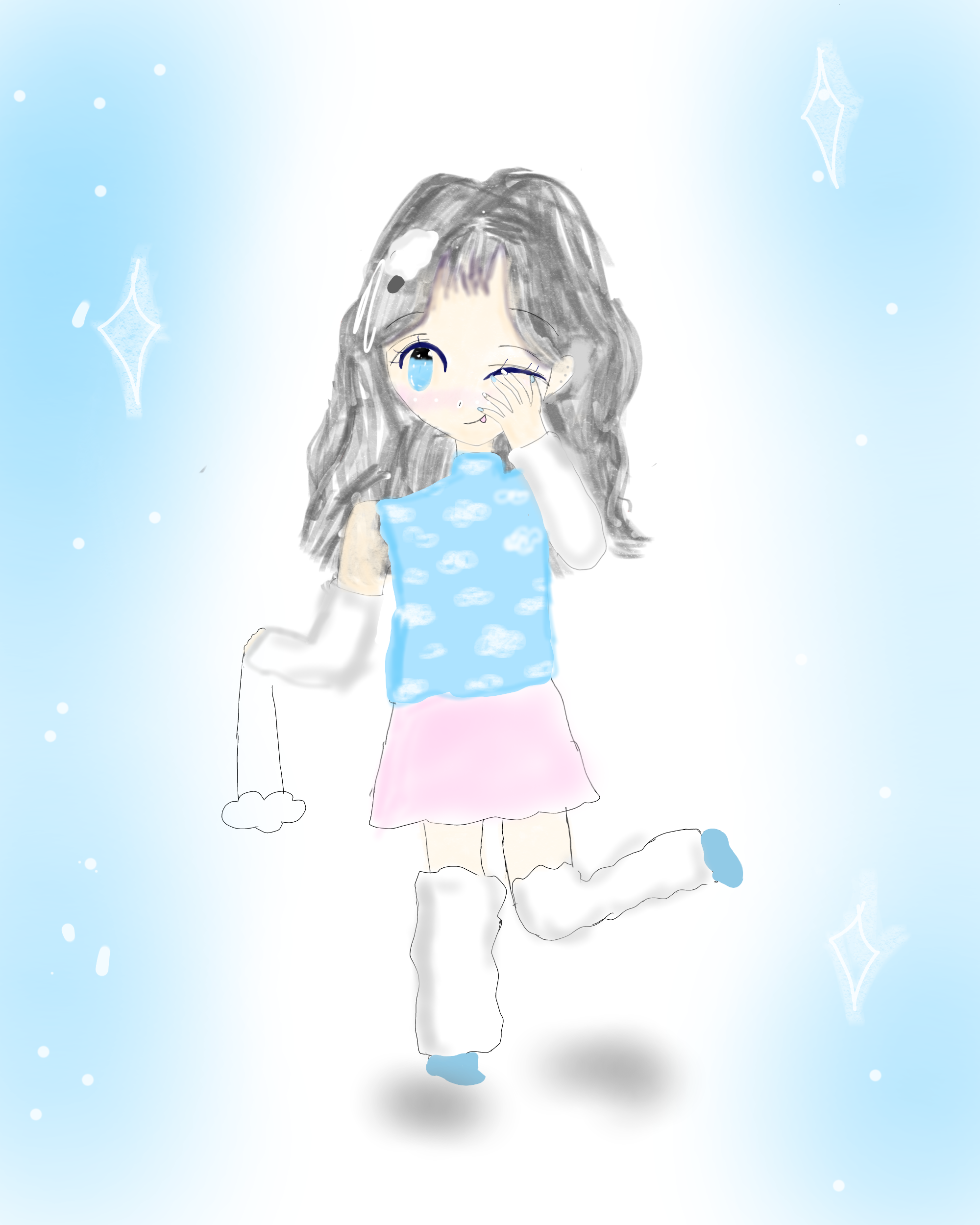 Cinnamoroll as a girl human o w o - ibisPaint