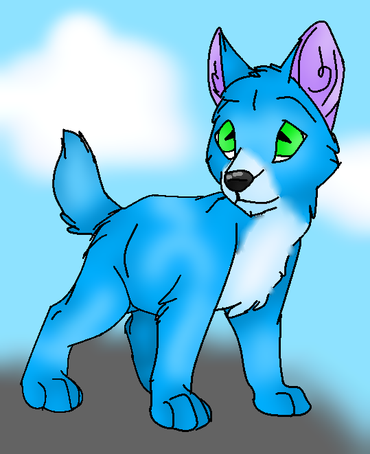 Blue wolf - ibisPaint