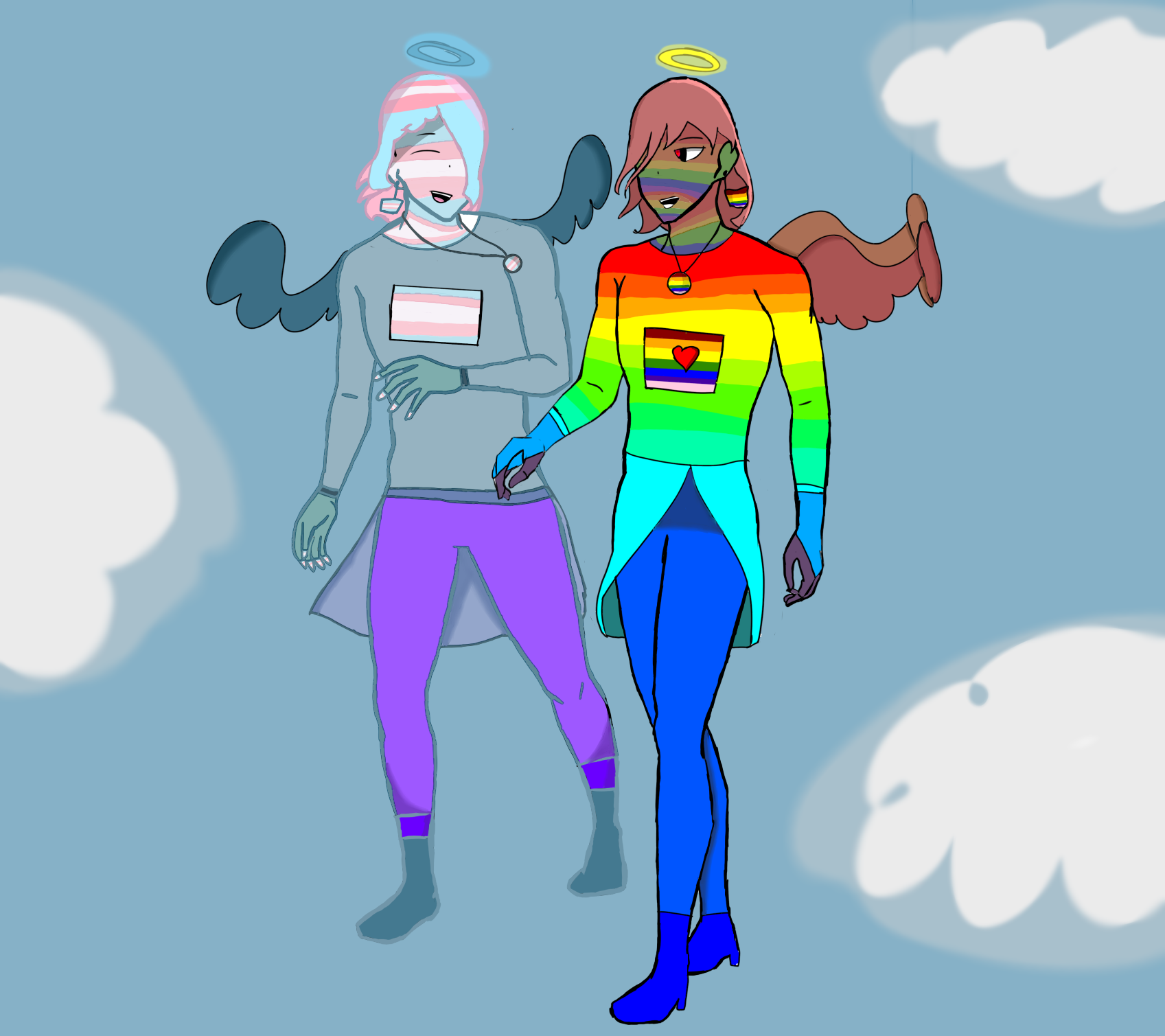 🏳️‍⚧️and🏳️‍🌈 Country humans. - ibisPaint