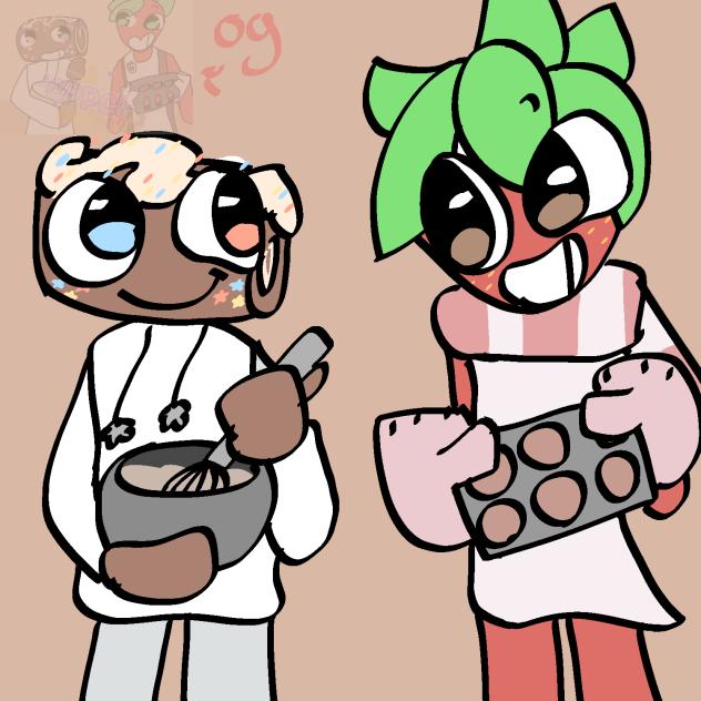 baking with cosmo and sprout remake - ibisPaint
