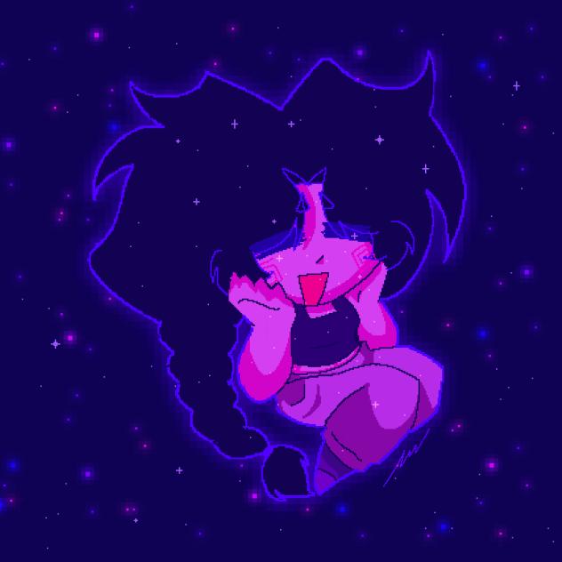 𝐋𝐨𝐬𝐭 𝐢𝐧 𝐭𝐡𝐨𝐮𝐠𝐡𝐭 💜💫 (pixel edition) - ibisPaint