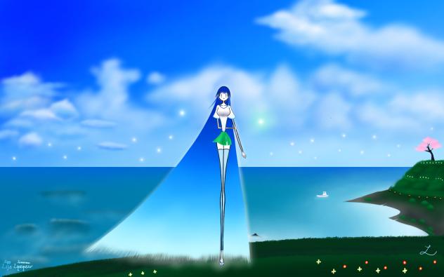 Spring Breeze by the Sea - ibisPaint