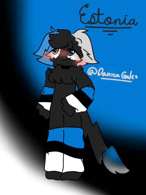 Estonia Emoji Cat - ibisPaint