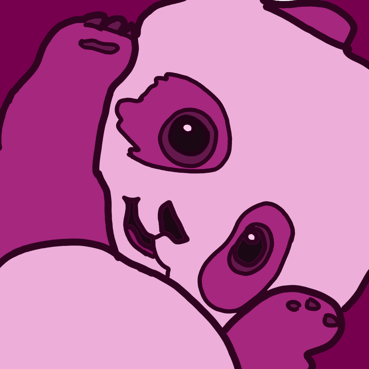 PANDA MONOCROMÁTICO - ibisPaint