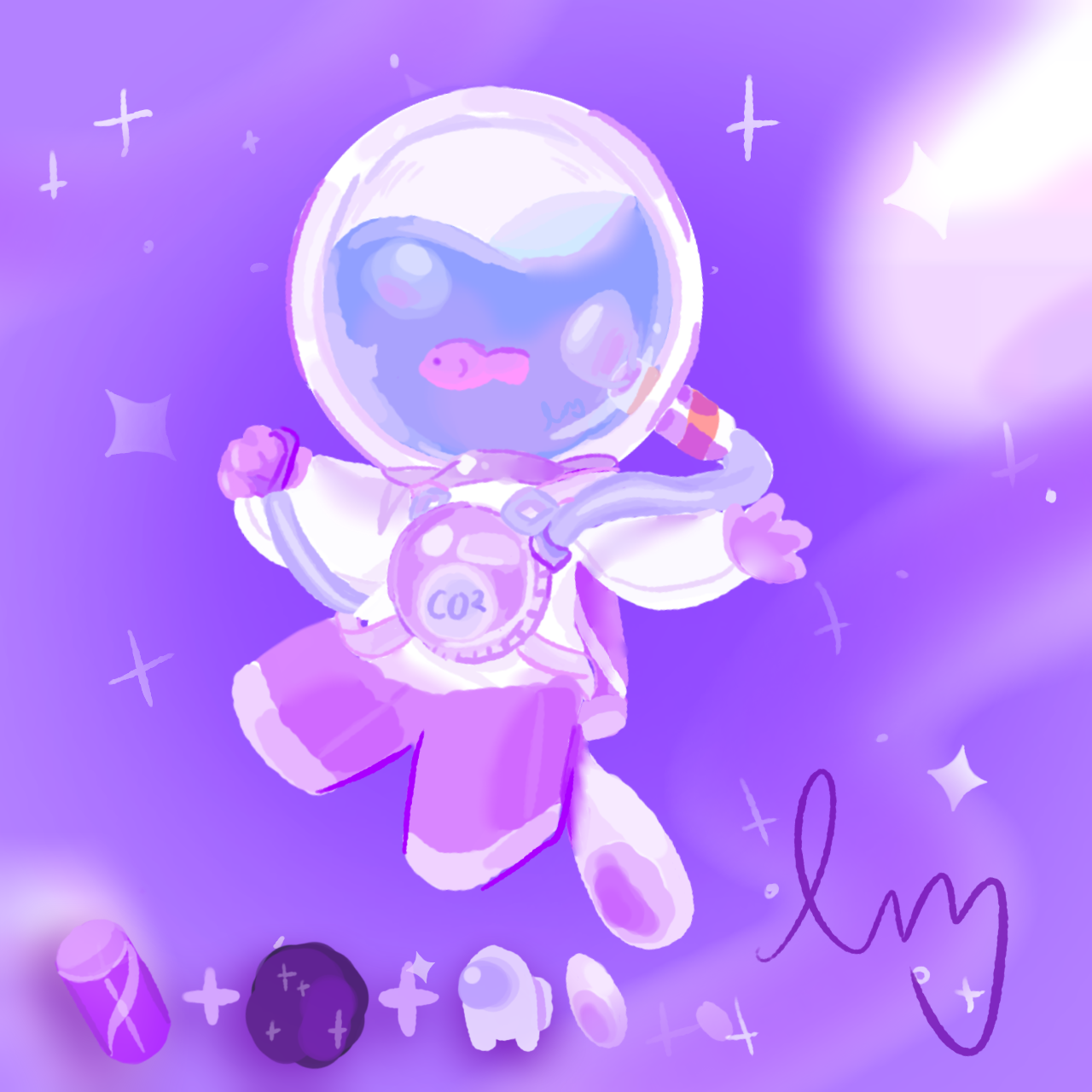 🗞+🌌+🧑‍🚀 (trash + space + astronaut) - ibisPaint