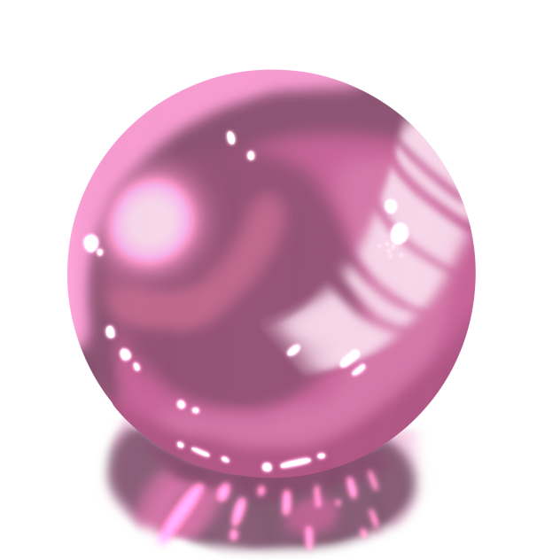 shiny glass ball - ibisPaint