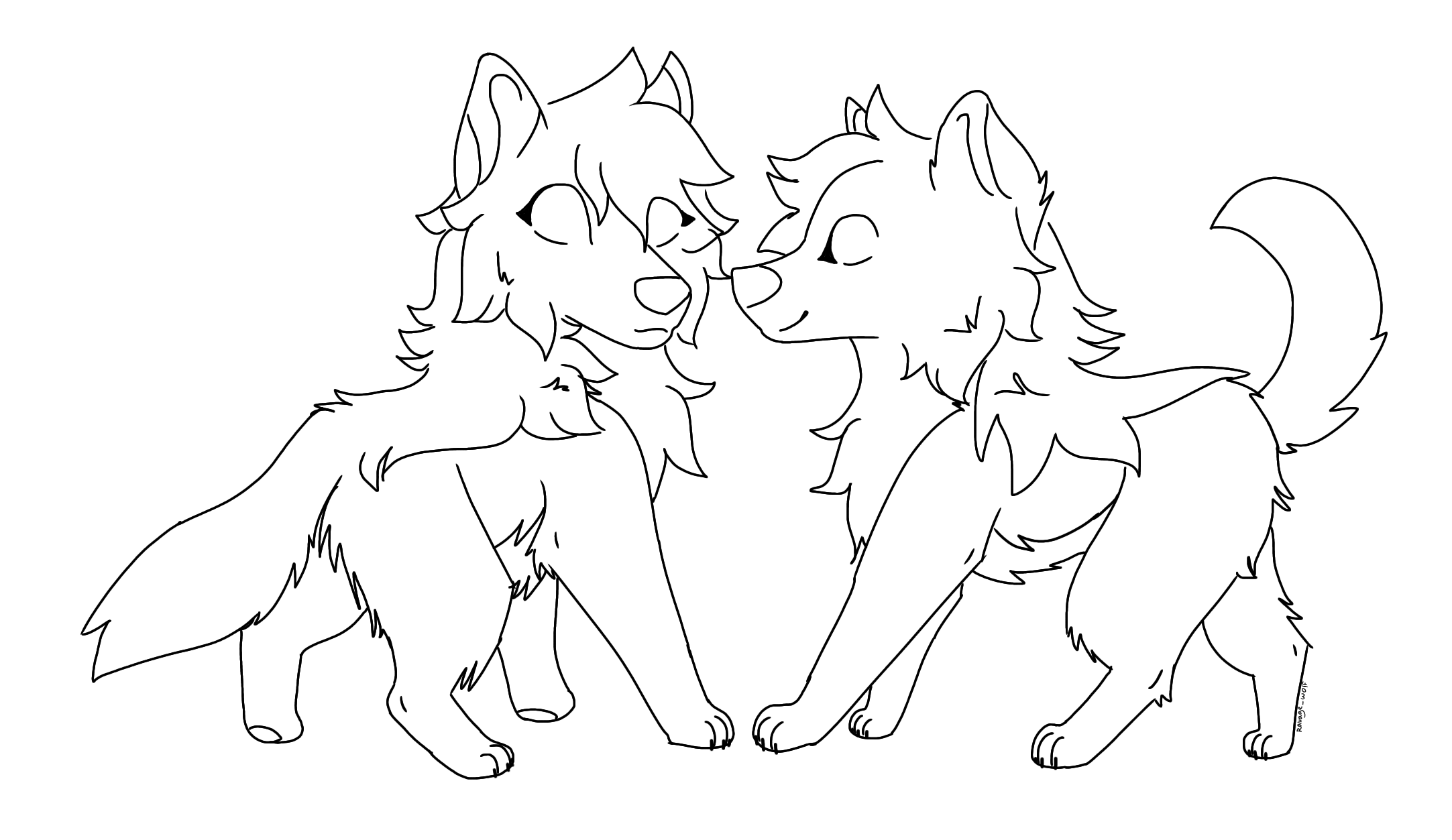 Chibi wolf base! - ibisPaint