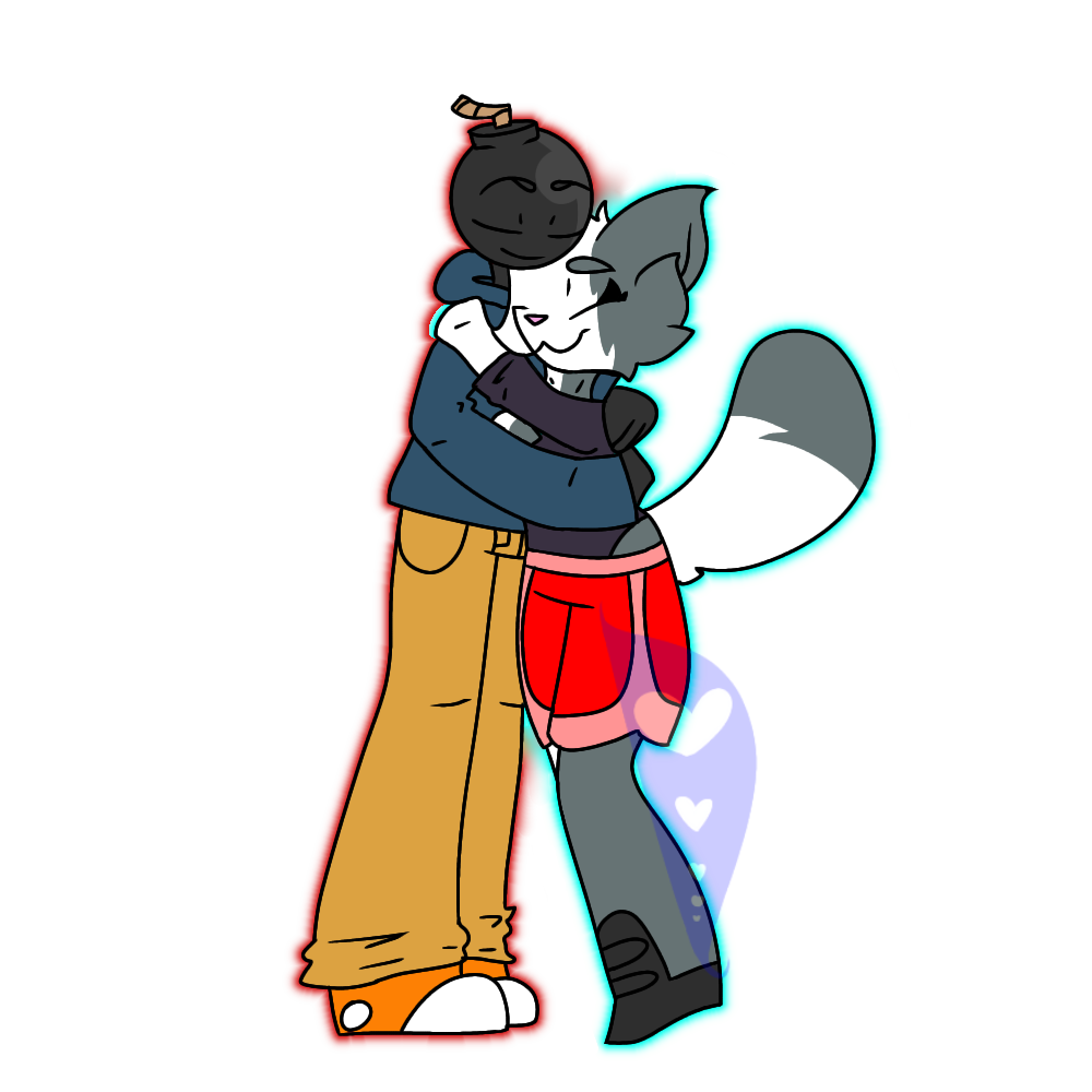 Whitty and Diane hugging (friends) - ibisPaint