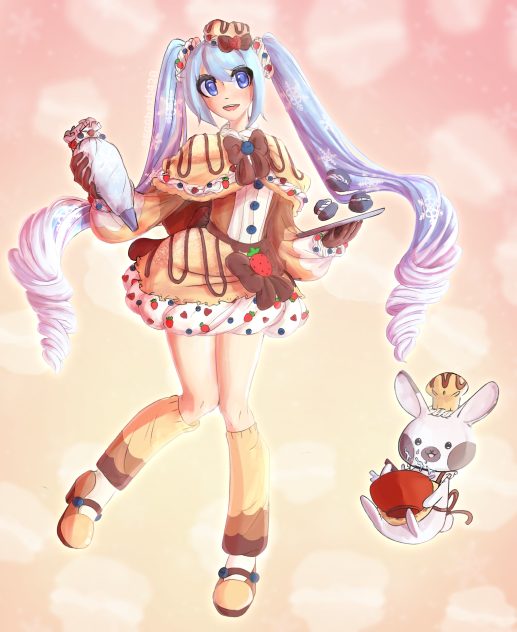 Cream puff Snow Miku - ibisPaint