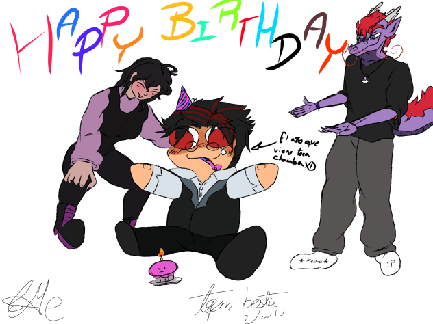 silly b-day gift for one of my irl bffs - ibisPaint