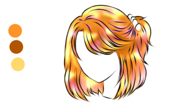 como hacer brillo al pelo - ibisPaint