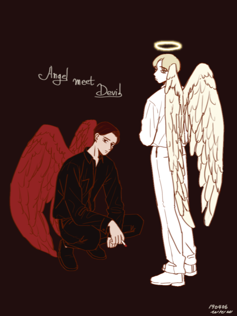 angel meet devil - ibisPaint