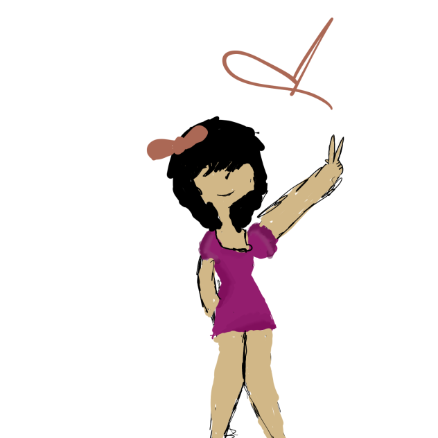 A girl posing - ibisPaint