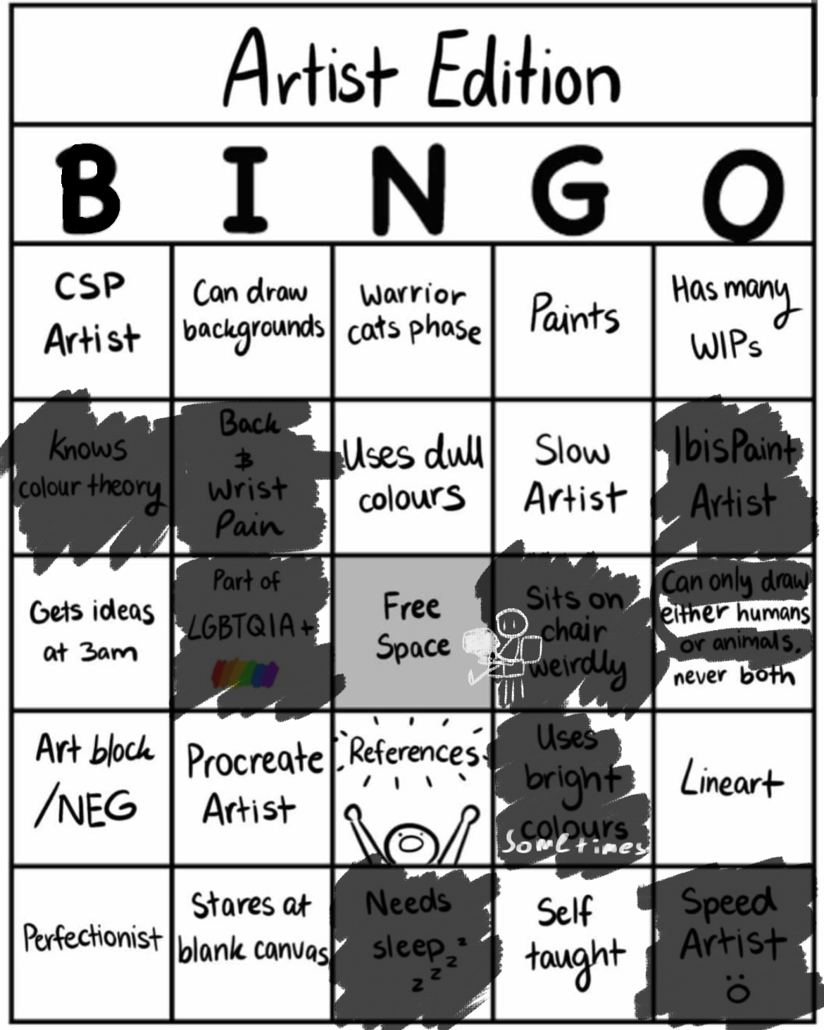 Artist Bingo - ibisPaint