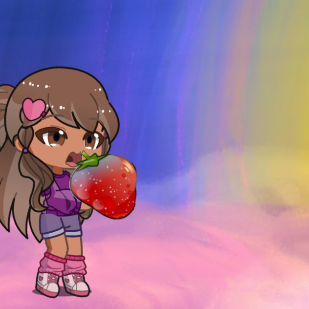 Amara eating a strawberry - ibisPaint