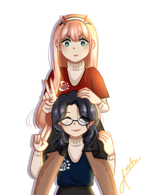 Me with Zero Two - ibisPaint