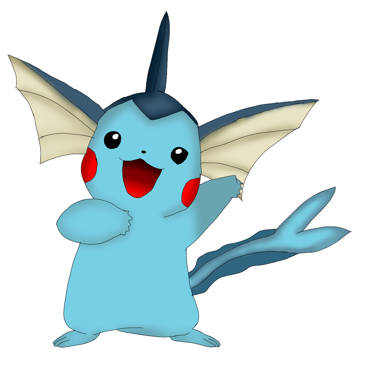 vapechu!!! (Pikachu + Vaperion) - ibisPaint