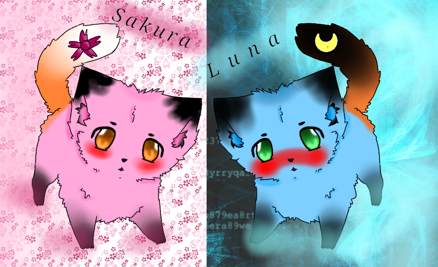 Cat Luna and Sakura - ibisPaint