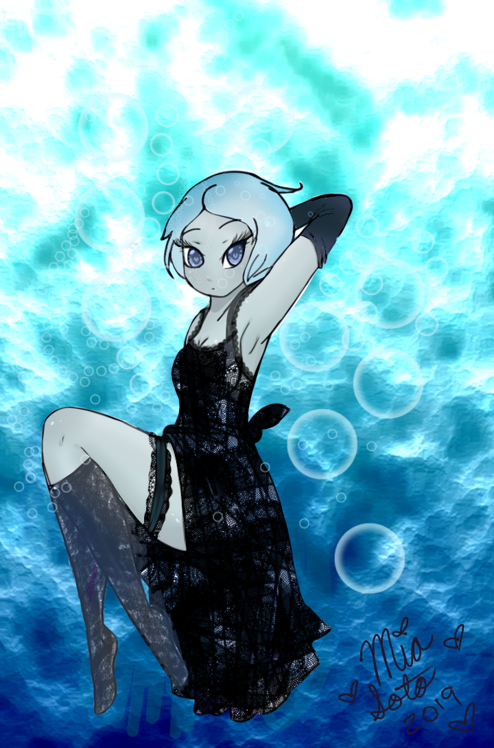 Spooky Pin Up- Drowned ghost lady - ibisPaint