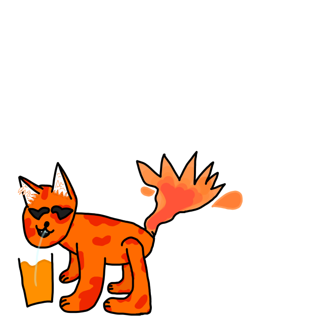 Fire cat - ibisPaint