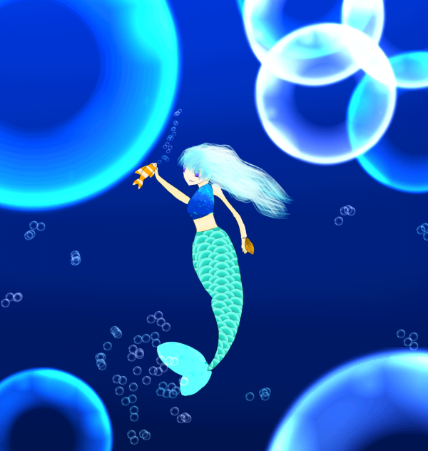 mermaid _ half done - ibisPaint