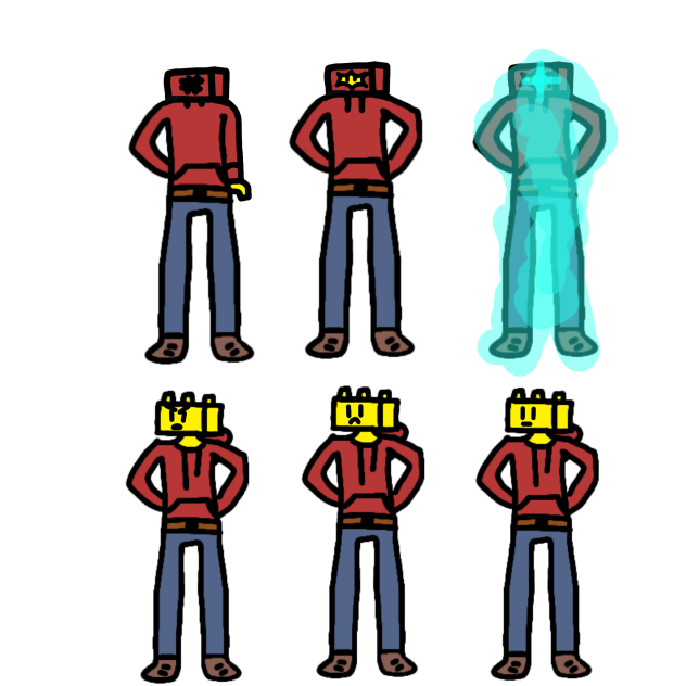 brickhead poses - ibisPaint
