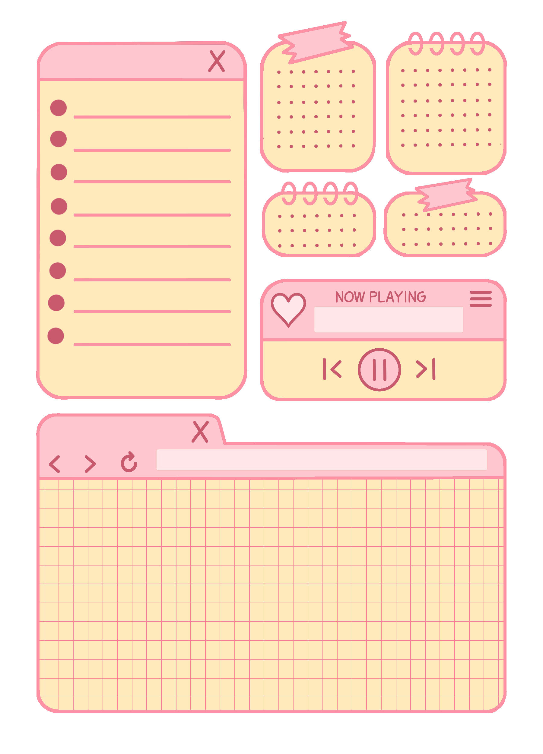 Cute Computer Windows Template - ibisPaint