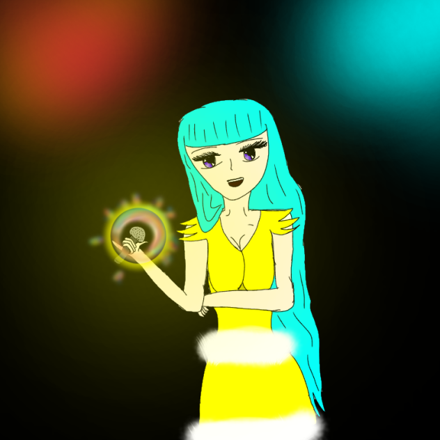 The singer in stage - ibisPaint