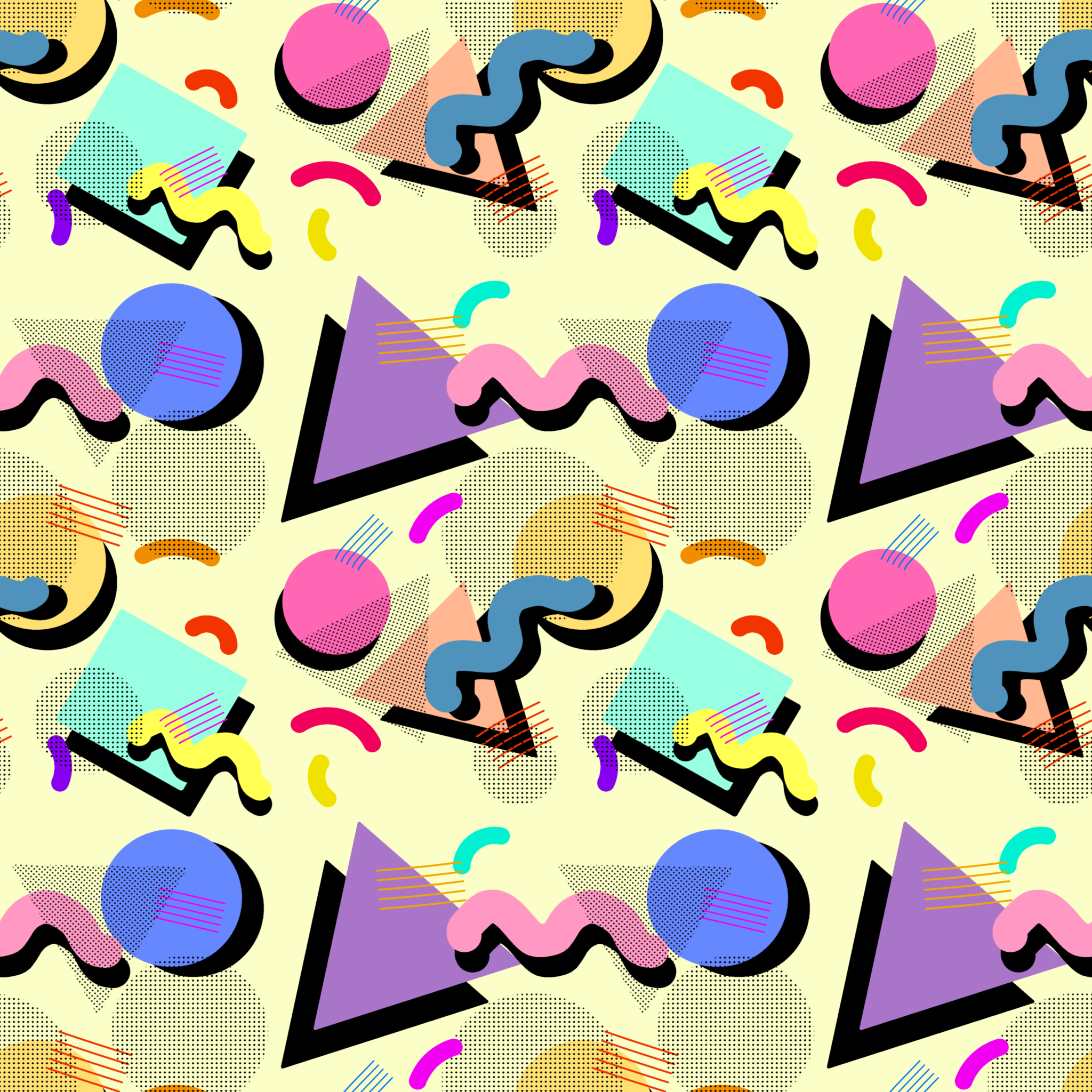 Retro pop pattern 1 d - ibisPaint