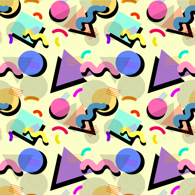 Retro pop pattern 1 d - ibisPaint