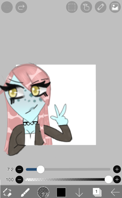 Pop out of random girl - ibisPaint