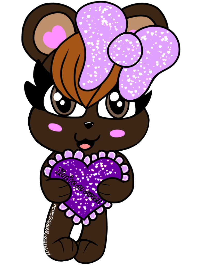 Valentine’s Day Dark Brown Bear ( You’re - ibisPaint