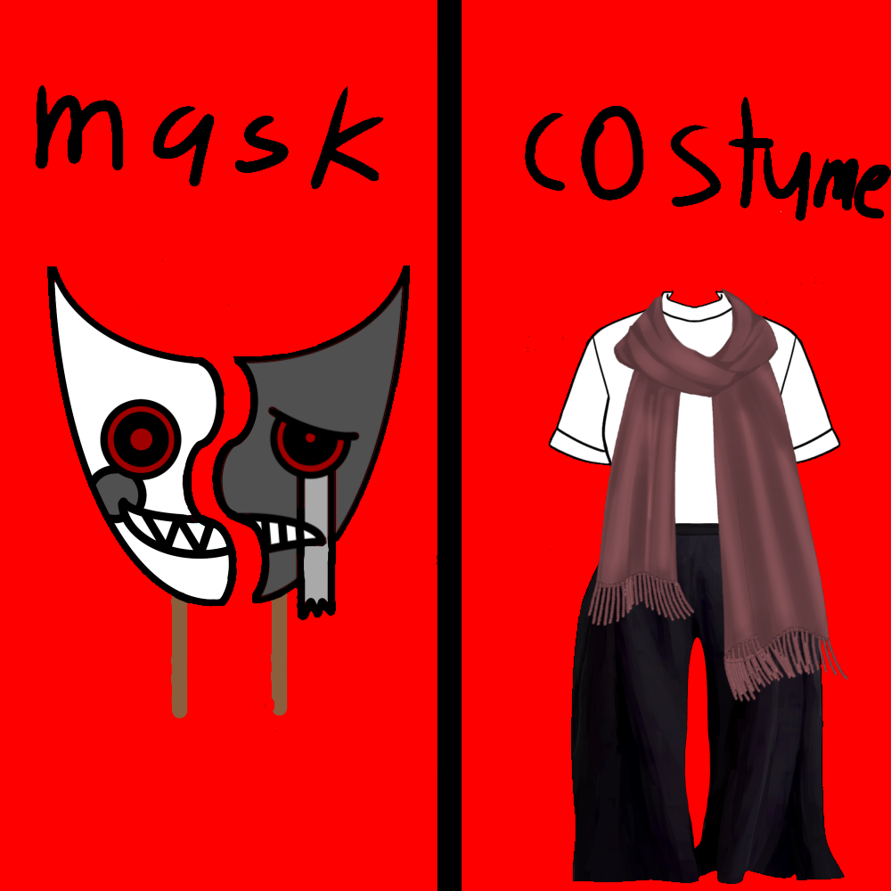 razzle and dazzle twisted mask+costume - ibisPaint