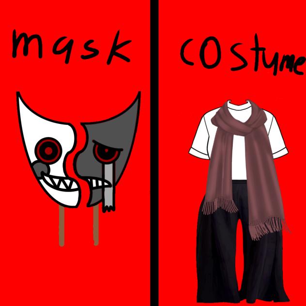 razzle and dazzle twisted mask+costume - ibisPaint