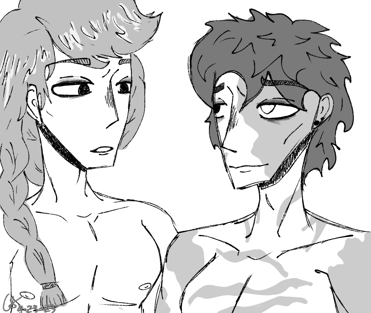 Hot (shirtless) men - ibisPaint