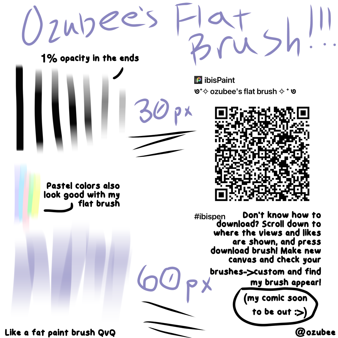 Ozubee’s flat brush - ibisPaint