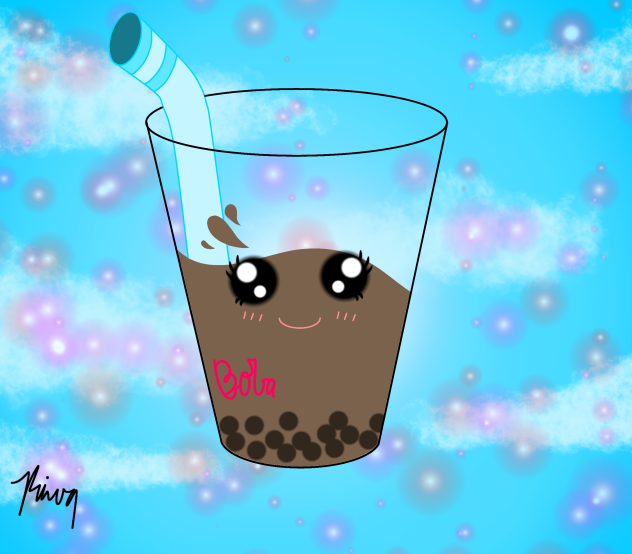 milk tea - ibisPaint